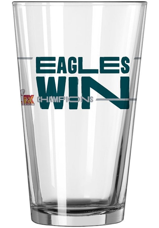 Philadelphia Eagles CLEAR 2024 Super Bowl Champions 16oz Final Score ...