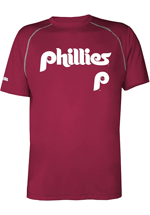 Philadelphia Phillies MAROON Coop Raglan Short Sleeve T Shirt - 10800192