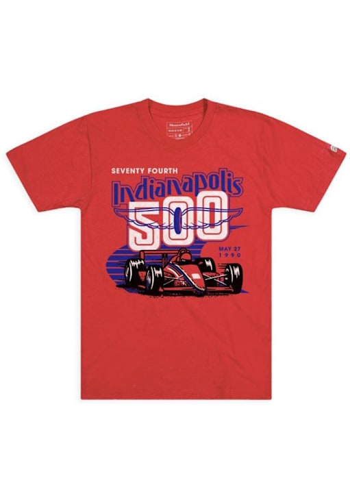 Homefield Indy 500 Red Indy 500 Throwback Short Sleeve Fashion T Shirt ...