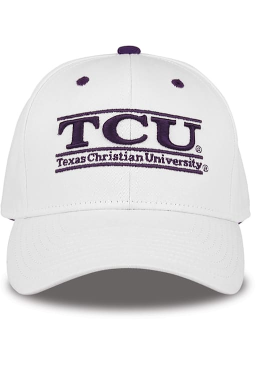 TCU Horned Frogs The Bar Cap Adjustable Hat - WHITE