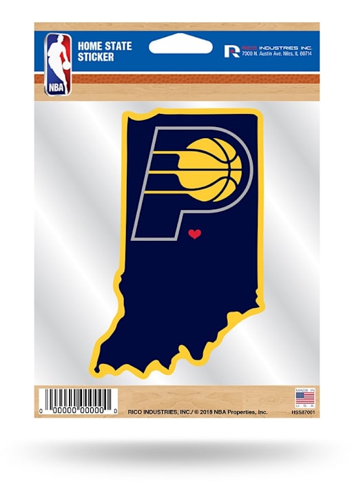 Indiana Pacers GOLD State Shape Auto Decal - 11531733