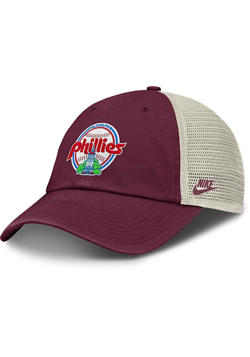 Nike Philadelphia Phillies MAROON Cooperstown 2T Unstructured Trucker ...