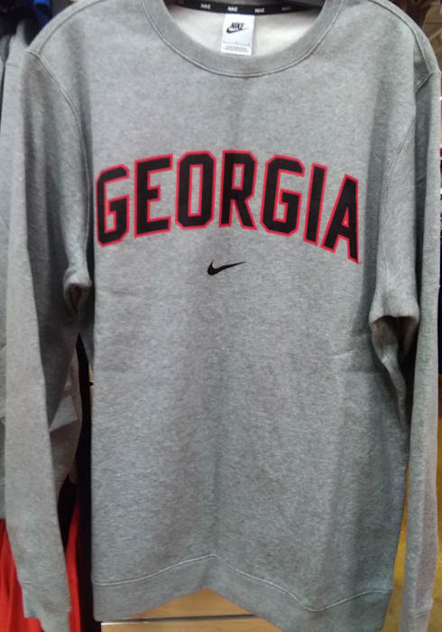 Nike Georgia Bulldogs Club Fleece Arch Sweatshirt - Grey