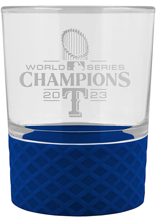 Texas Rangers BLUE 2023 World Series Champions 14oz Rock Glass - 13320687