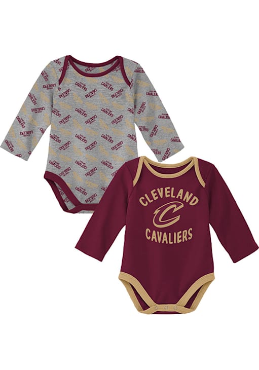 Cleveland Cavaliers Cavaliers Baby Maroon Triple/Double 2PK LS One ...