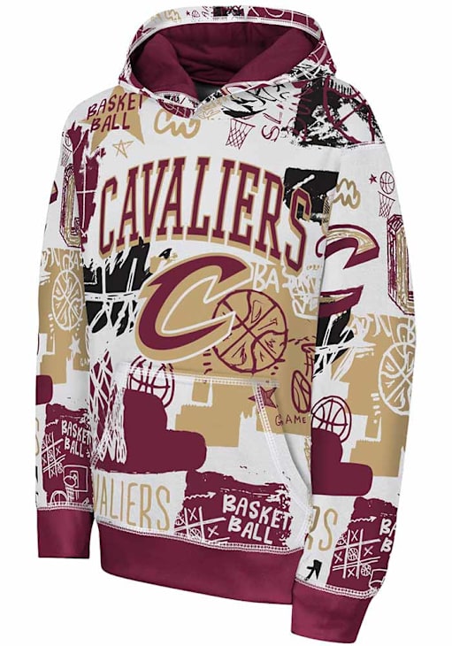 Cleveland Cavaliers Youth MAROON Wild Style Long Sleeve Hoodie - 133425845