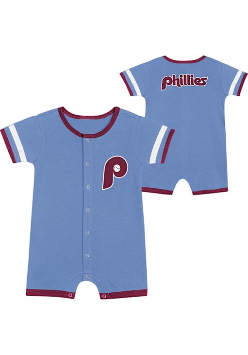 Phillies Philadelphia Phillies LIGHT BLUE Baby Double Hit One Piece ...