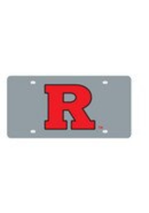 Rutgers Scarlet Knights License Plate- Rutgers Silver Letter Logo ...