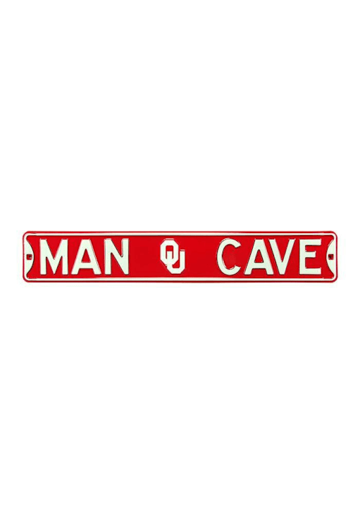 Oklahoma Sooners 6x36 Man Cave Street Sign CRIMSON - 1361094