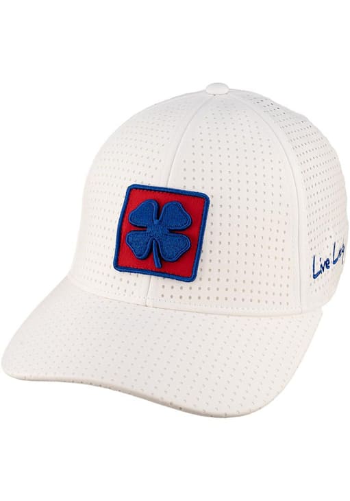 Kansas Jayhawks Mens The Laser White Black Clover Flex Hat - 13790154
