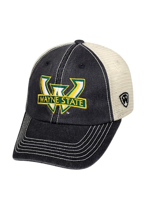 Top of the World Wayne State Warriors Vintage Mesh Adjustable Hat - BLACK