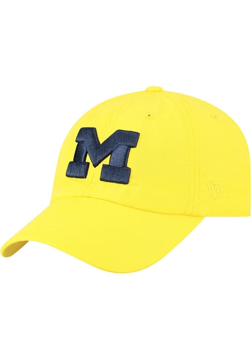 Top of the World Michigan Wolverines YELLOW Staple Adjustable Hat ...