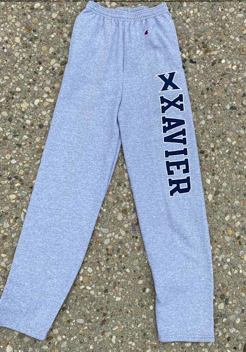 Xavier Musketeers Champion Grey Open Bottom Sweatpants