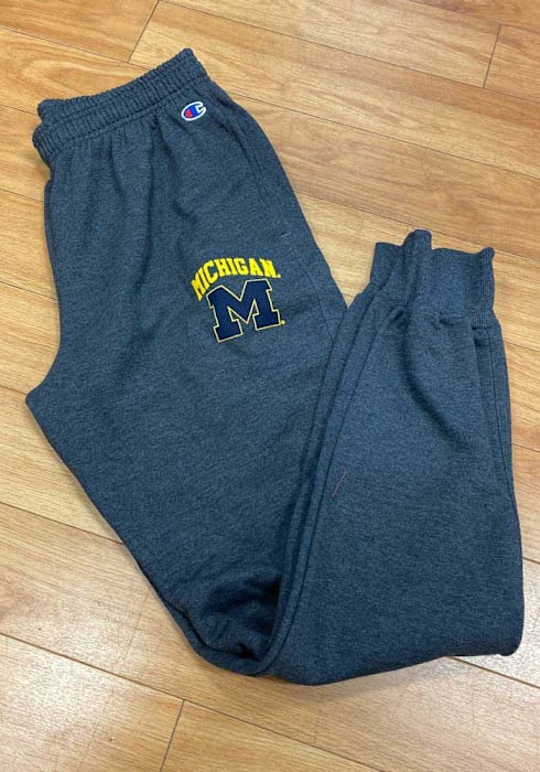 Michigan Wolverines Champion Charcoal Powerblend Jogger Sweatpants