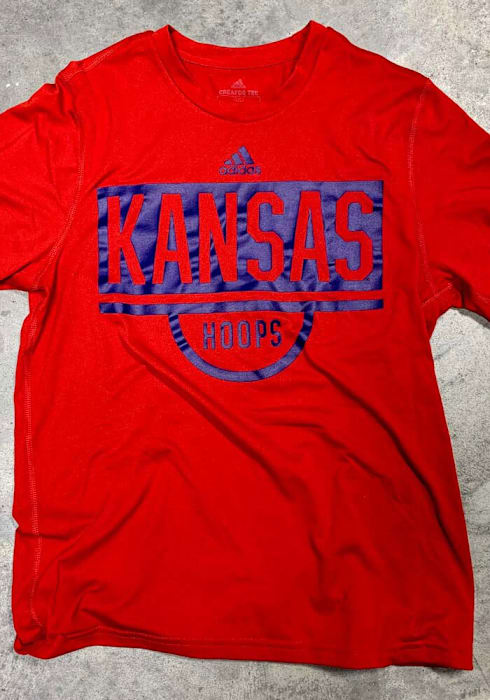 Adidas Jayhawks Practice Graphic Short Sleeve T Shirt