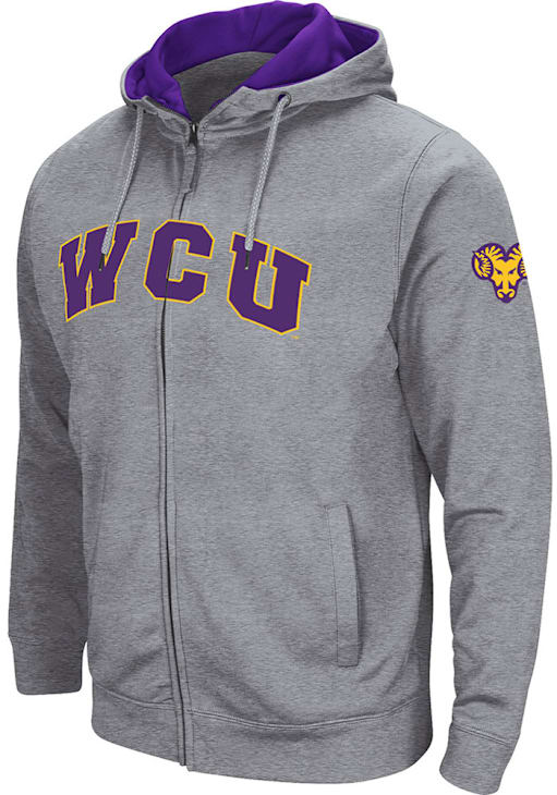 Colosseum West Chester Golden Rams Mens Henry Fleece Full Zip - GREY