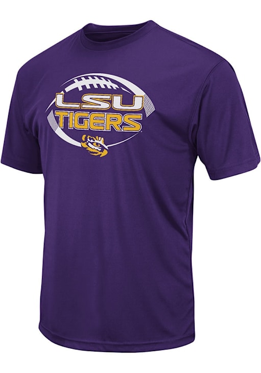 Colosseum LSU Tigers PURPLE Football Short Sleeve T Shirt - 150317425