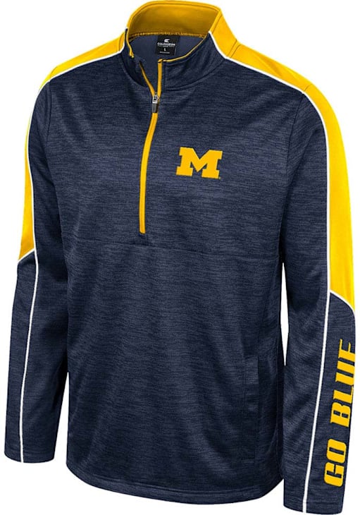 Colosseum Michigan Wolverines Youth BLUE Kyle Long Sleeve Shirt - 150318751