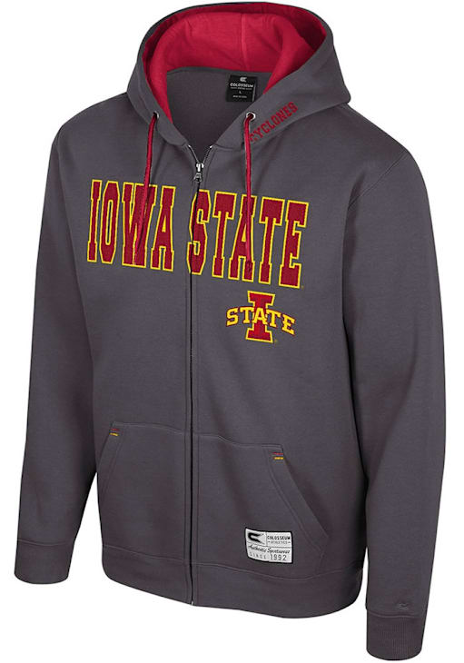Colosseum Iowa State Cyclones Mens CHARCOAL Harrison Full Zip - 150321377