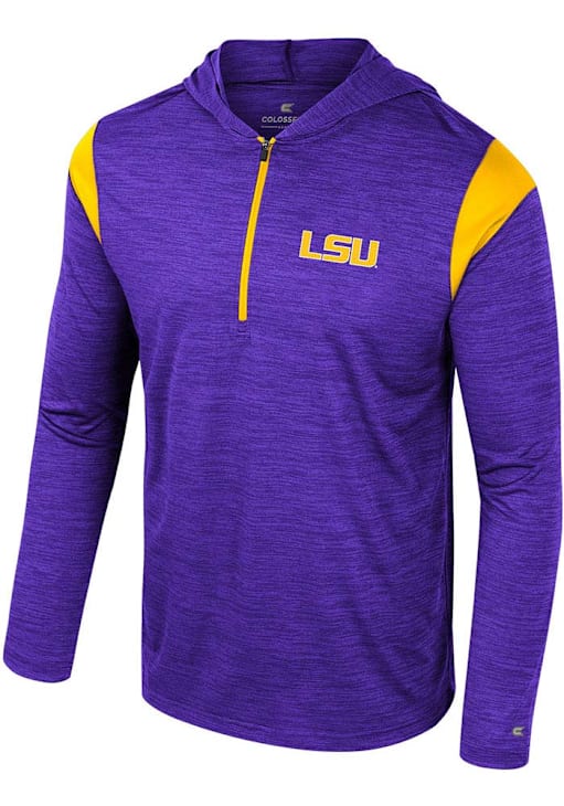 LSU Tigers Mens Colosseum PURPLE Dozer Windshirt Hood - 150329559