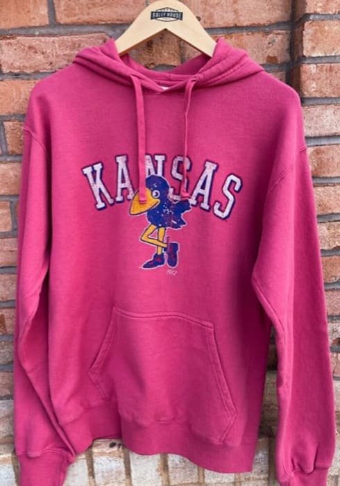 Kansas Jayhawks Comfort Wash Hoodie - Red