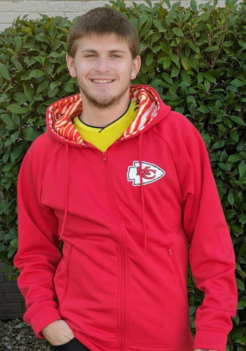 Zubaz Kansas City Chiefs Bob Top Full Zip - Red