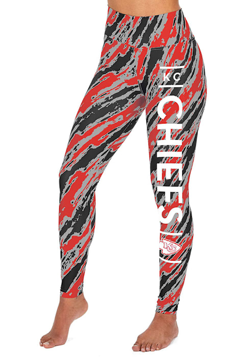 KC Chiefs Chiefs Zubaz Womens Red Diagonal Streak Pants