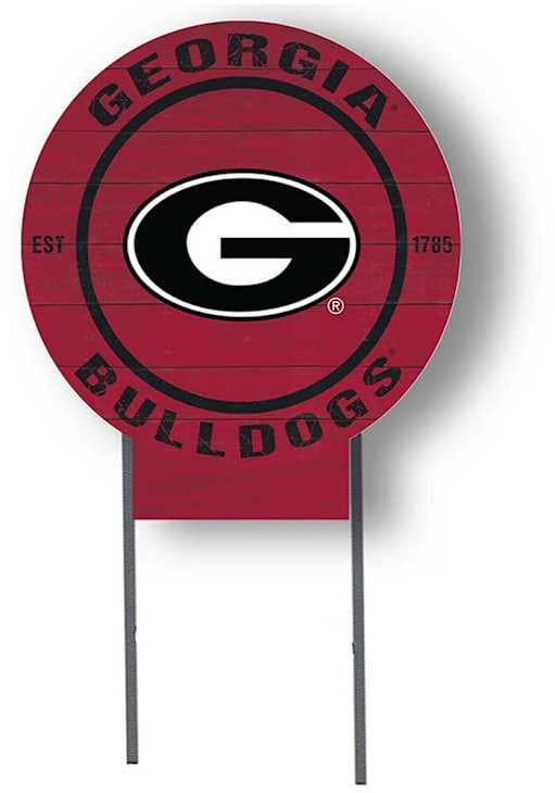 Georgia Bulldogs Red 20x20 Color Logo Circle Yard Sign - 15670438