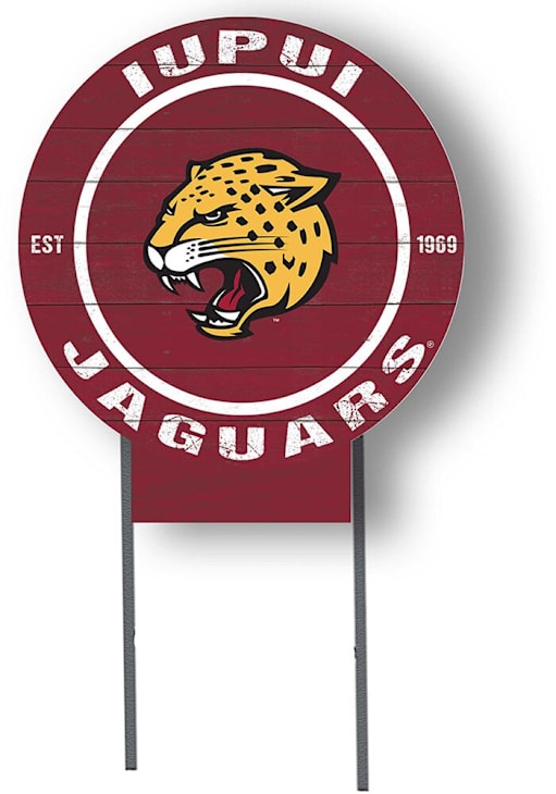 IUPUI Jaguars 20x20 Color Logo Circle Yard Sign - RED