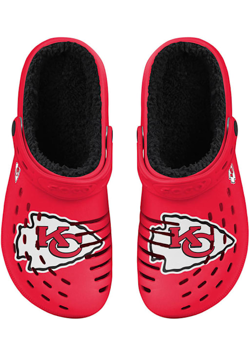 Kansas City Chiefs Sherpa Lined Mens Slippers - RED