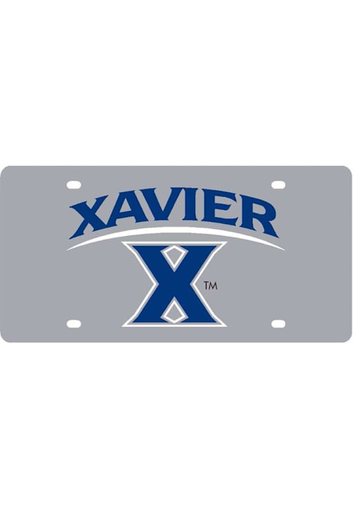 Xavier Musketeers License Plate- Xavier Musketeers SILVER Logo ...