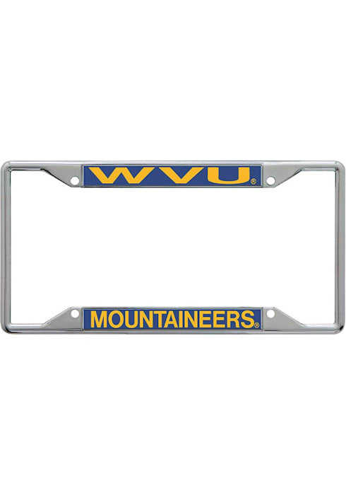 West Virginia Mountaineers License Frame- WVU Team Name Inlaid License ...