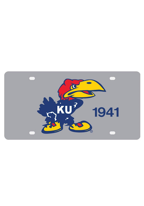 Kansas Jayhawks License Plate- KU Jayhawks 1941 Jayhawk License Tag