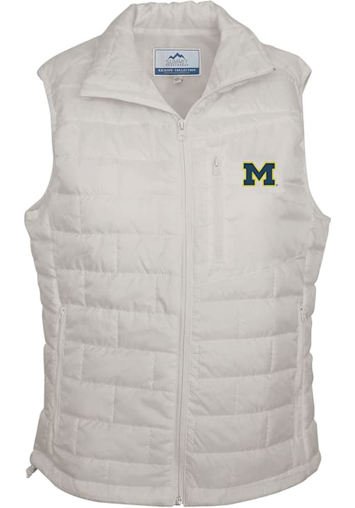 Michigan Wolverines Summit Sportswear Womens WHITE Madalyn Sleeveless ...