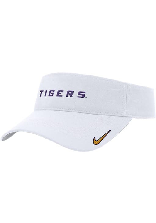 LSU Tigers Dri Fit Ace Visor WHITE Nike Adjustable Visor