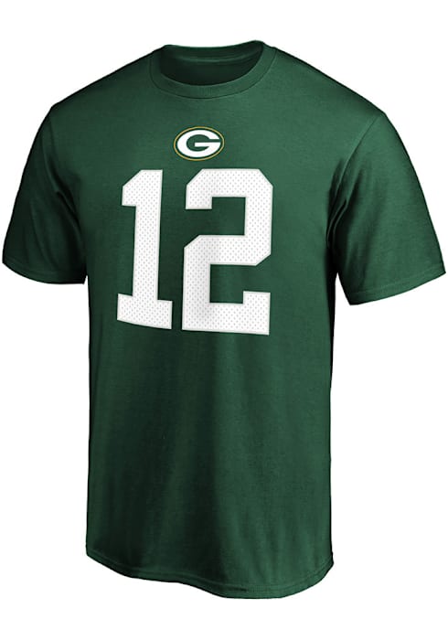Aaron Rodgers Packers Authentic Stack Short Sleeve Player T Shirt