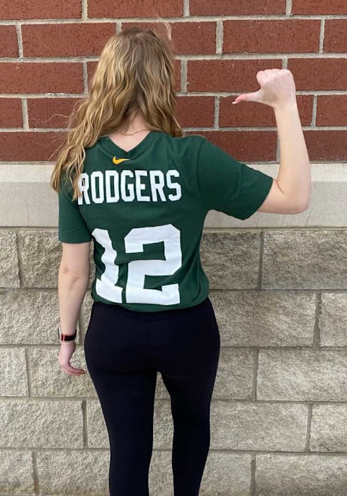 Aaron Rodgers Packers Authentic Stack Short Sleeve Player T Shirt