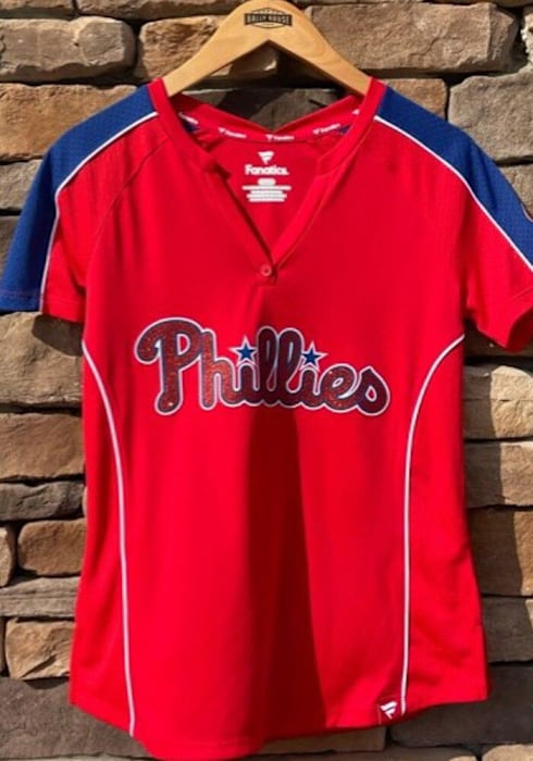 Philadelphia Phillies Womens Diva Fashion Baseball Jersey - Red
