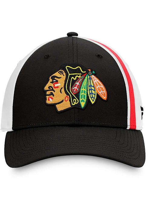Chicago Blackhawks Blackhawks Black Prep Squad Structured Flex Hat