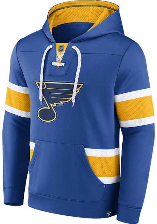 St Louis Blues Mens ROYAL Iconic Exclusive POH Long Sleeve Fashion Hood ...
