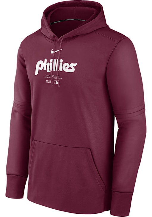 Philadelphia Phillies Mens Nike MAROON Dri-Fit Hood - 173201288