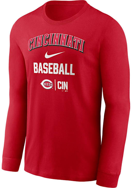 Nike Cincinnati Reds Local Team Phrase Long Sleeve T Shirt Red - 173202358
