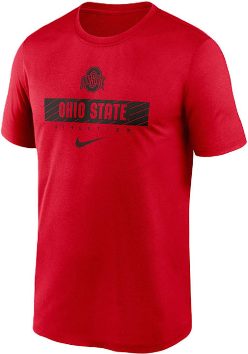 Nike Ohio State Buckeyes Red Sideline Legend Short Sleeve T Shirt ...
