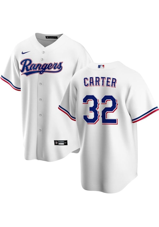 Evan Carter Texas Rangers Mens Replica WHITE Home Jersey - 173205598