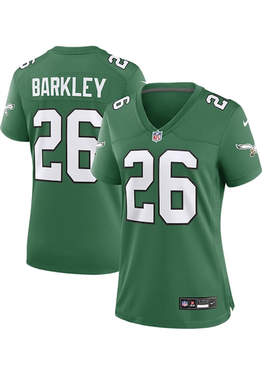 Saquon Barkley Womens Philadelphia Eagles KELLYGREEN Alt Football ...