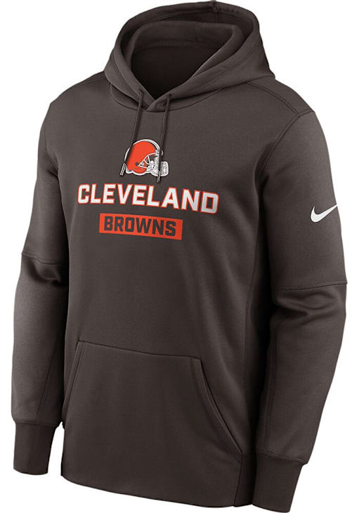 Cleveland Browns Mens Nike BROWN Therma Hood - 173227500
