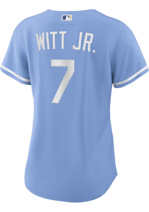 Bobby Witt Jr Kansas City Royals Womens Replica Light Blue Alt Jersey 17328621