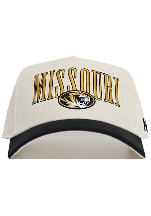 Missouri Tigers IVORY Retro Block Adjustable Hat - 17380372