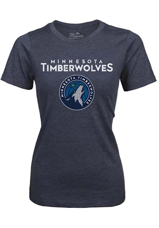 Minnesota Timberwolves Womens NAVY Triblend T-Shirt - 18243615