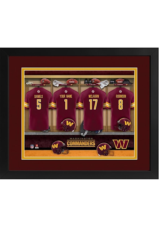Imperial Washington Commanders Red Personalized Locker Room Sign - 1932577